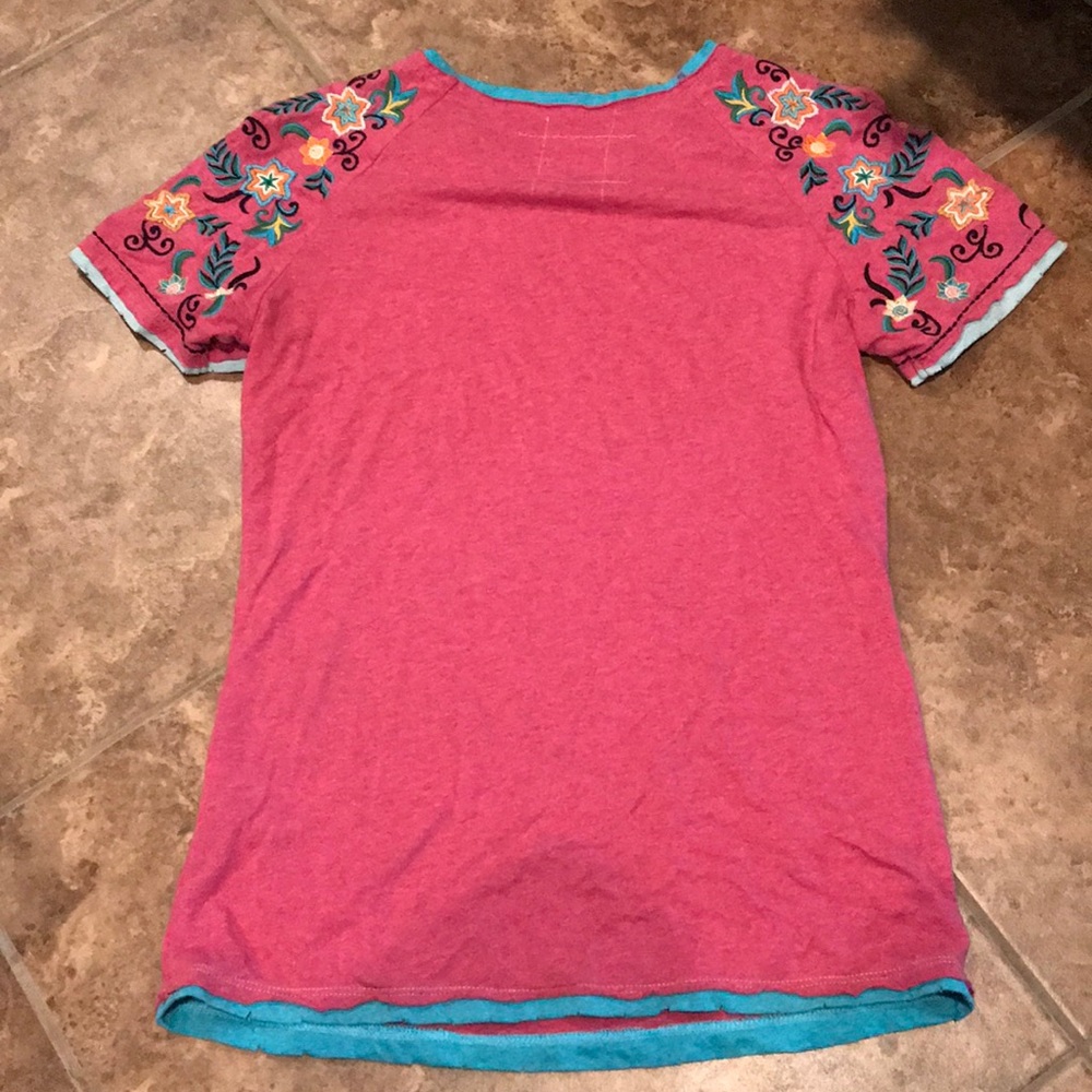 Double D Ranch Floral Embroidered Shirt - Gem